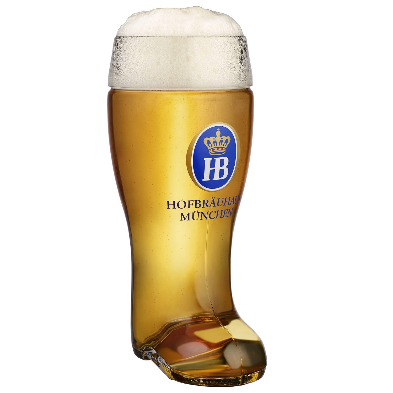 Hofbrauhaus Munich 1L Glass Beer Boot, Handcrafted in Germany ...