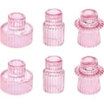 HofferRuffer Set of 6 Taper Glass Candle Holders, Tealight Candlestick ...