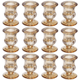 HofferRuffer Taper Glass Candle holder, Set of 12 for Table Centerpiece ...