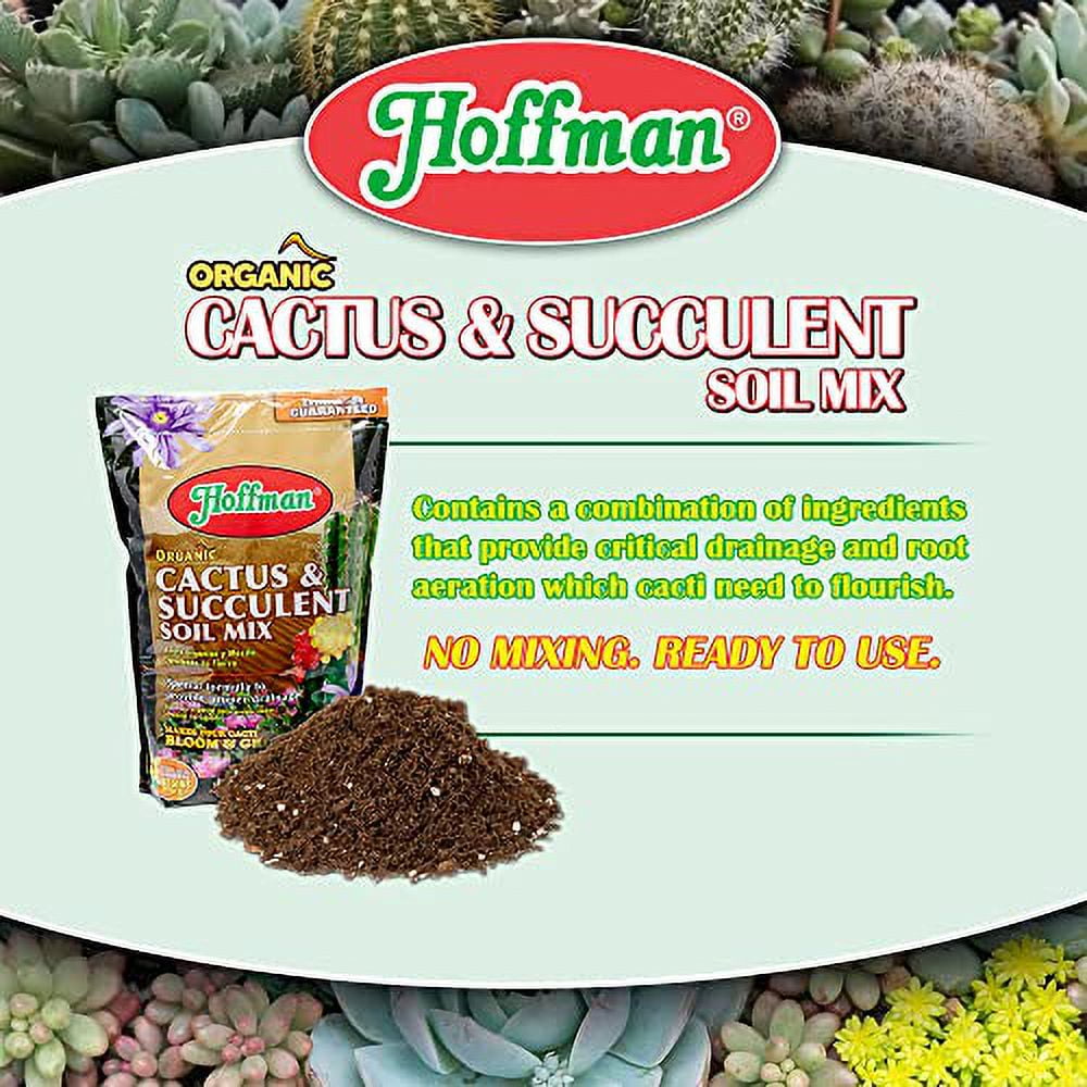 Hoffman 10410 Organic Cactus and Succulent Soil Mix, 10 Quarts ...