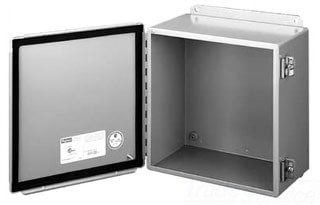 Hoffman A604CH J Box, NEMA 12, Hinged Cover, Steel, 6.00" x 4.00" x 3. ...