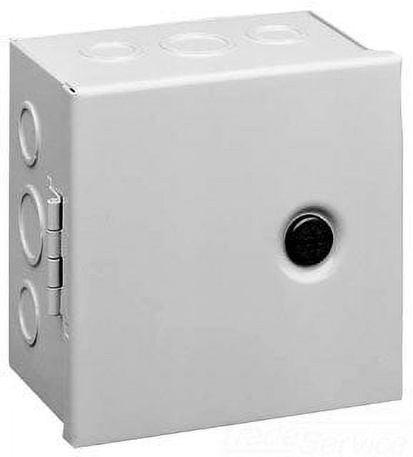 Hoffman AHE6X6X4 Pull Box, Hinged Cover, Steel, 6" x 6" x 4", Gray ...