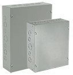 Hoffman ASE4X4X4 Pull Box, Screw Cover with Knockouts, Steel, 4" x 4" x ...