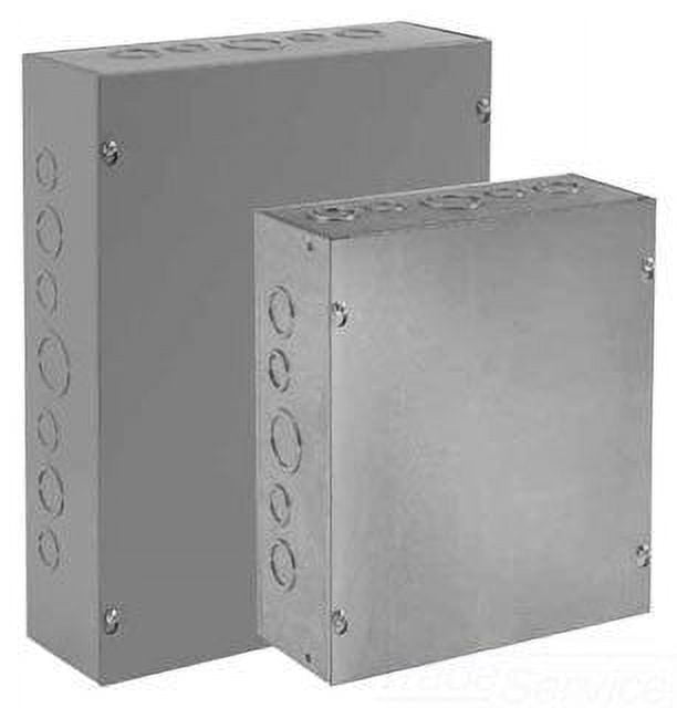 Hoffman ASE6X6X6 Pull Box, Screw Cover with Knockouts, Steel, 6" x 6" x ...