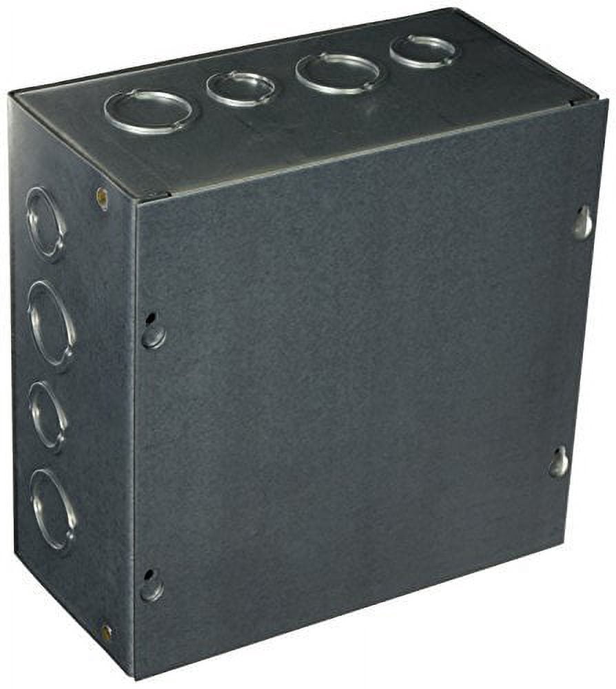 Hoffman ASG8X8X4 Pull Box, Screw Cover with Knockouts, Galvanized, 8" x ...