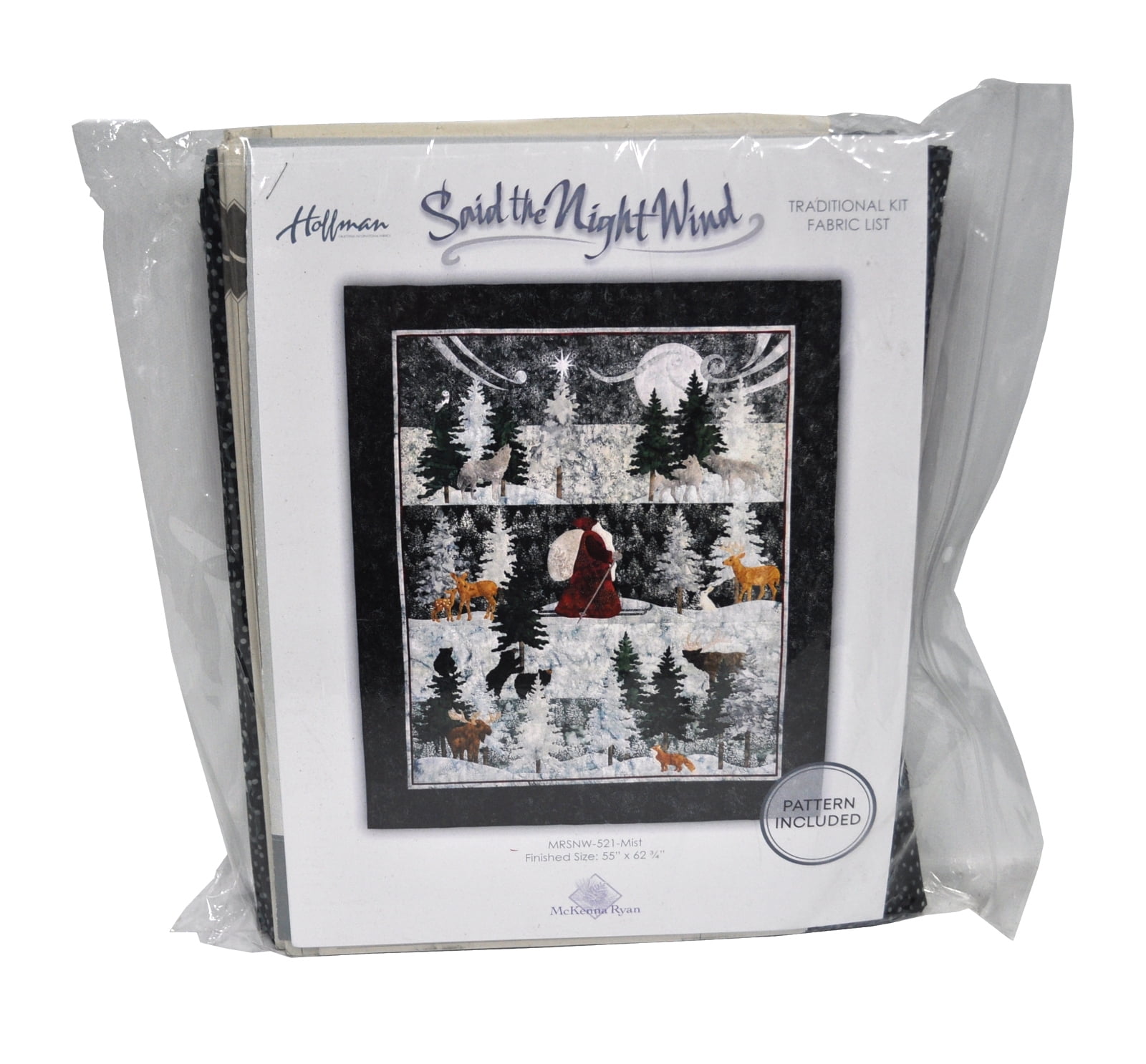 Hoffman Fabrics Said the Night Wind Quilt Kit 55in x 62-3/4in - Walmart.com