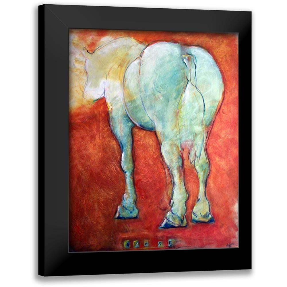 Hoffman, Kate 12x14 Black Modern Framed Museum Art Print Titled - Horse Red - Walmart.com