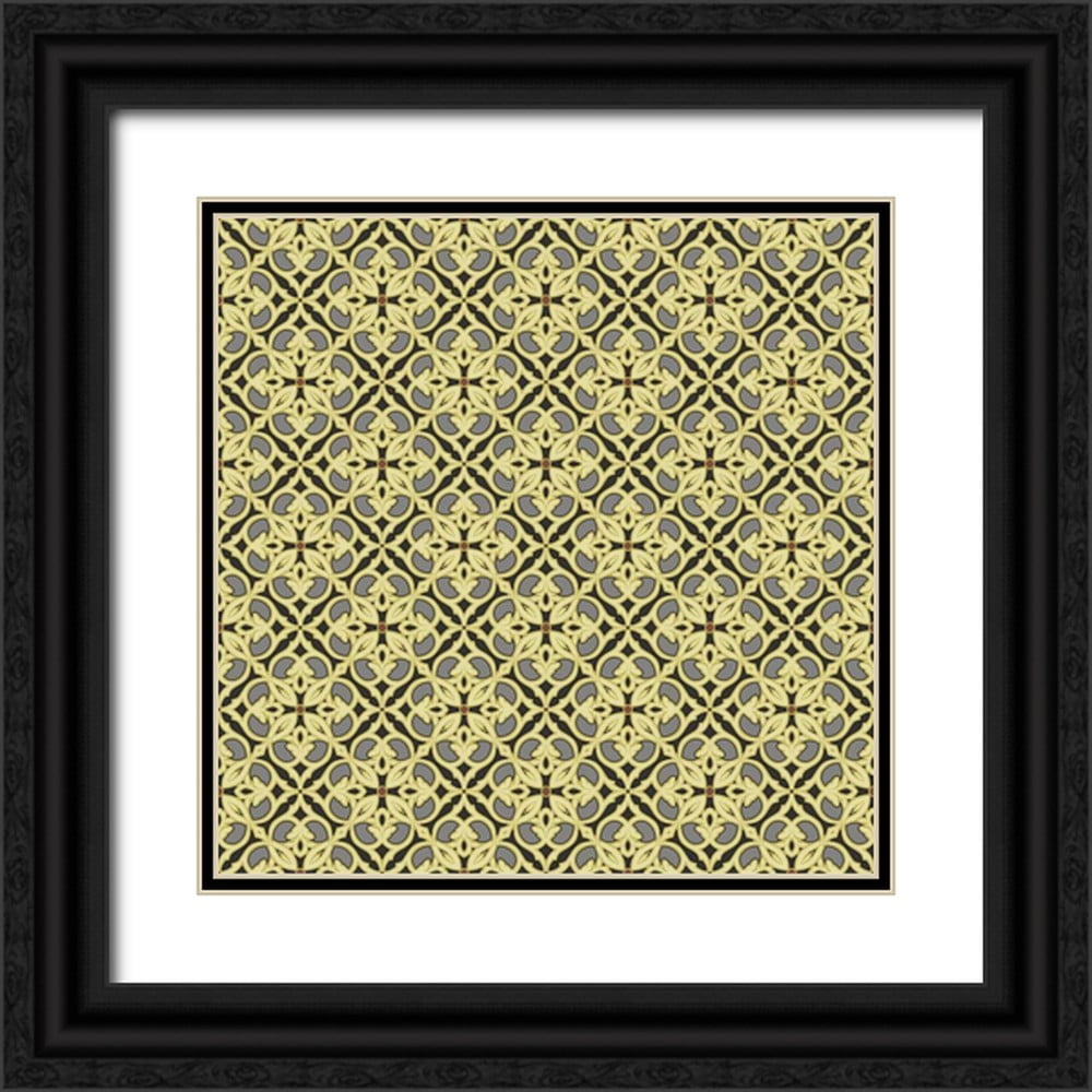 Hoffman, Katia 15x15 Black Ornate Wood Framed with Double Matting ...