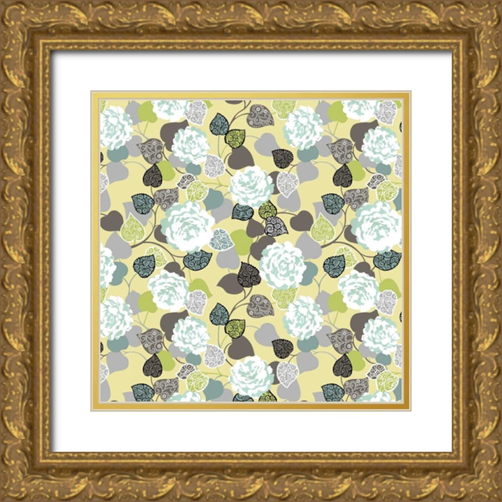 Hoffman, Katia 15x15 Gold Ornate Wood Framed with Double Matting Museum ...