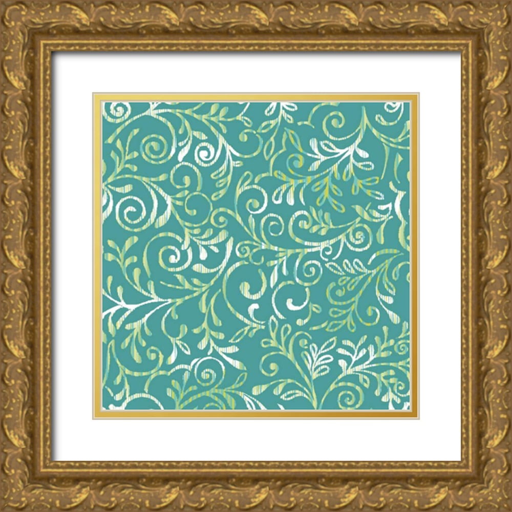 Hoffman, Katia 15x15 Gold Ornate Wood Framed with Double Matting Museum ...