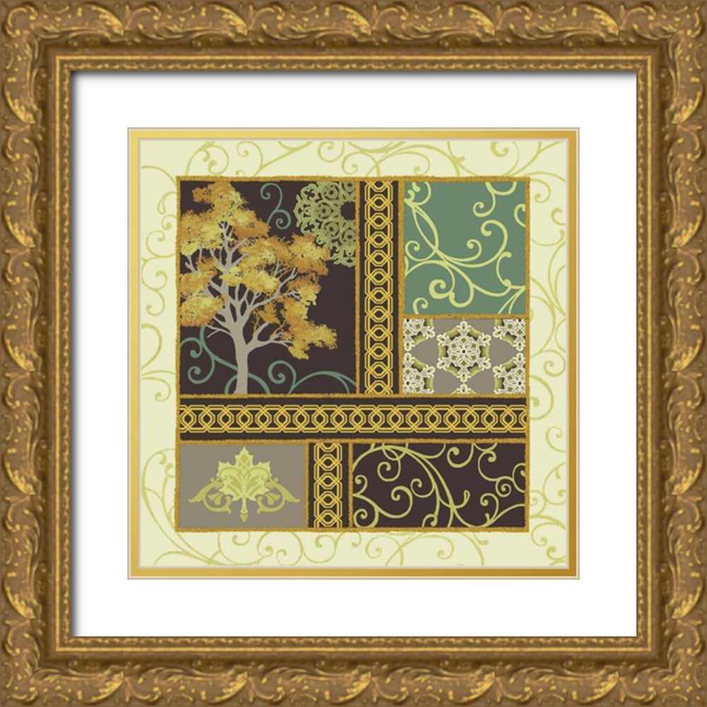 Hoffman, Katia 15x15 Gold Ornate Wood Framed with Double Matting Museum ...