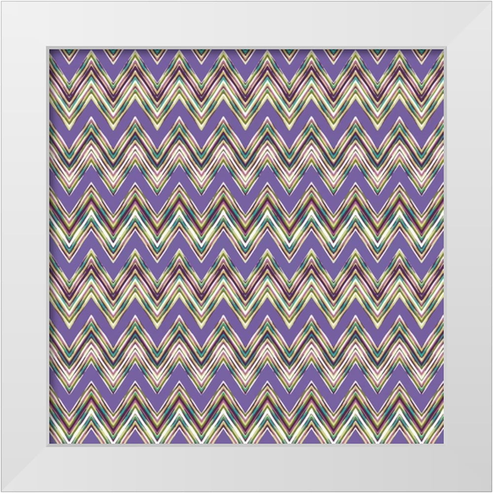 Hoffman, Katia 20x20 White Modern Wood Framed Museum Art Print Titled - Chevron Waves IV ...