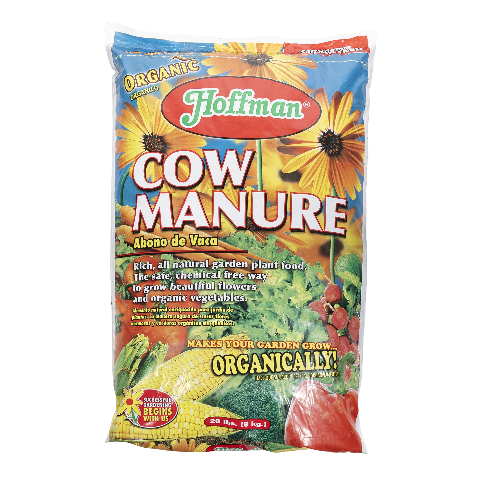 Hoffman Organic Cow Manure 1-1-1, Soil Humus Compost, 20lbs for Outdoor ...