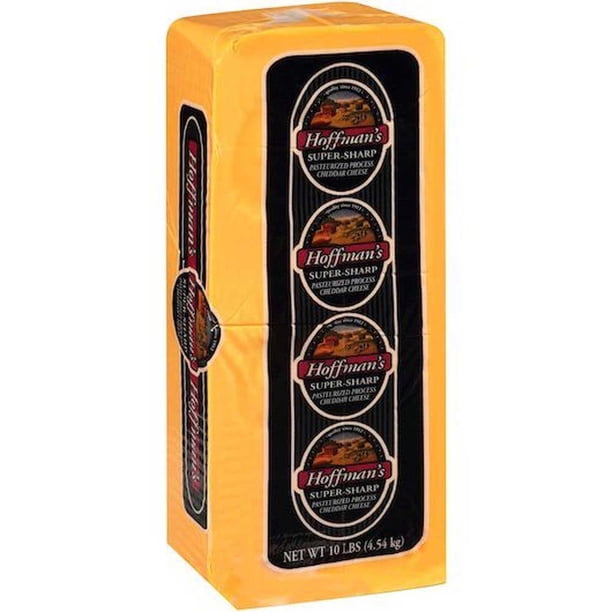 Hoffman Yellow Super Sharp Cheddar Cheese, 10 Pound - Walmart Business ...