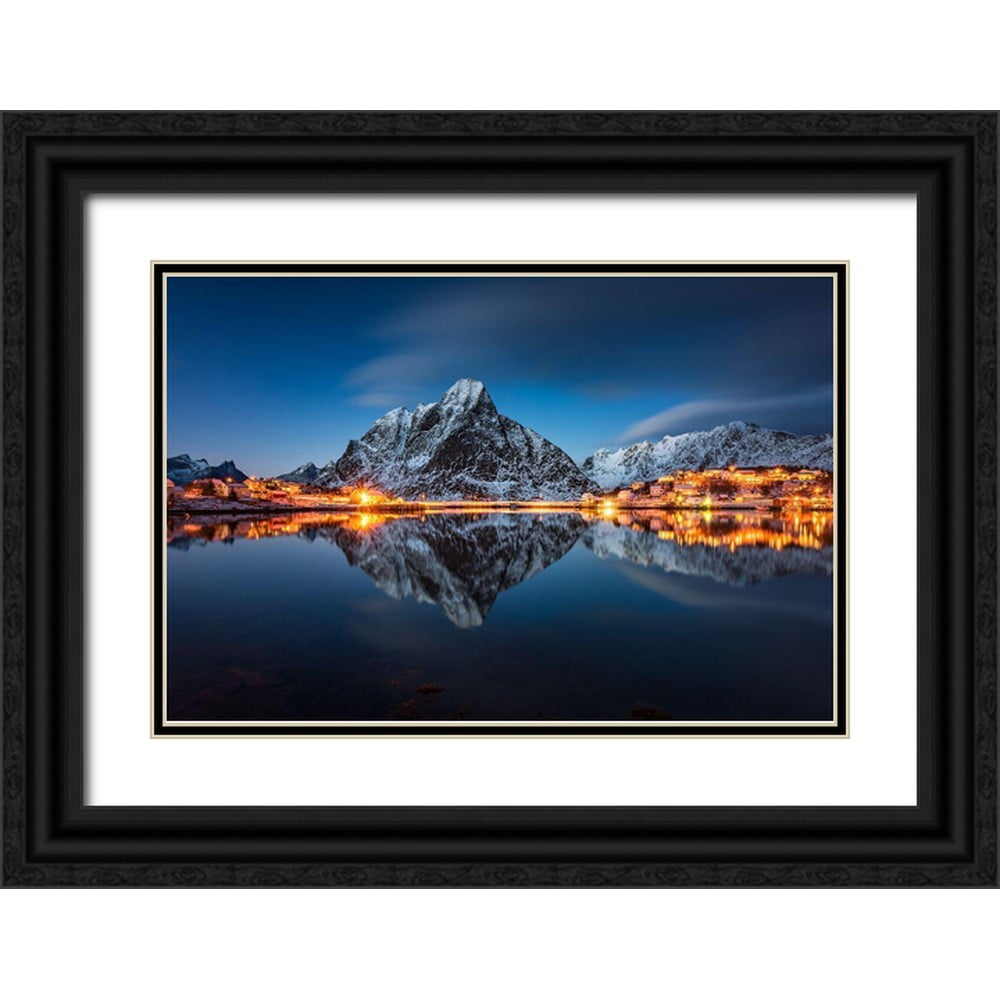 Hoffmann, Raymond 24x17 Black Ornate Wood Framed with Double Matting Museum Art Print Titled ...