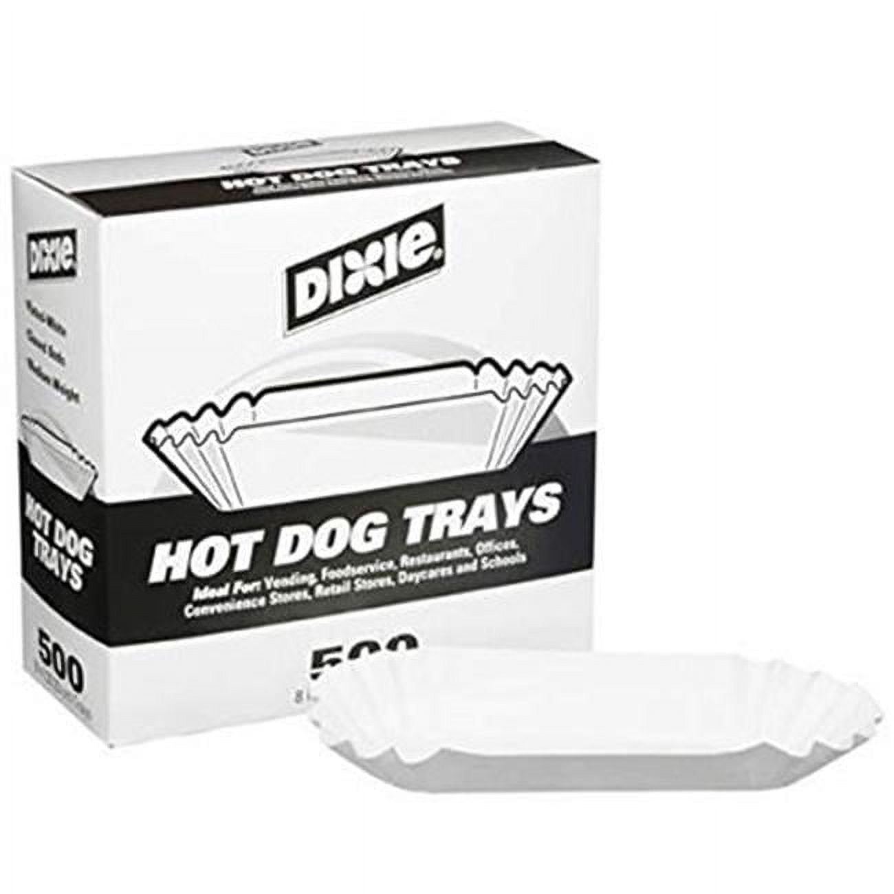 Hoffmaster HD4085 CPC 8 in. White Hotdog Tray Closed - Case of 6 ...