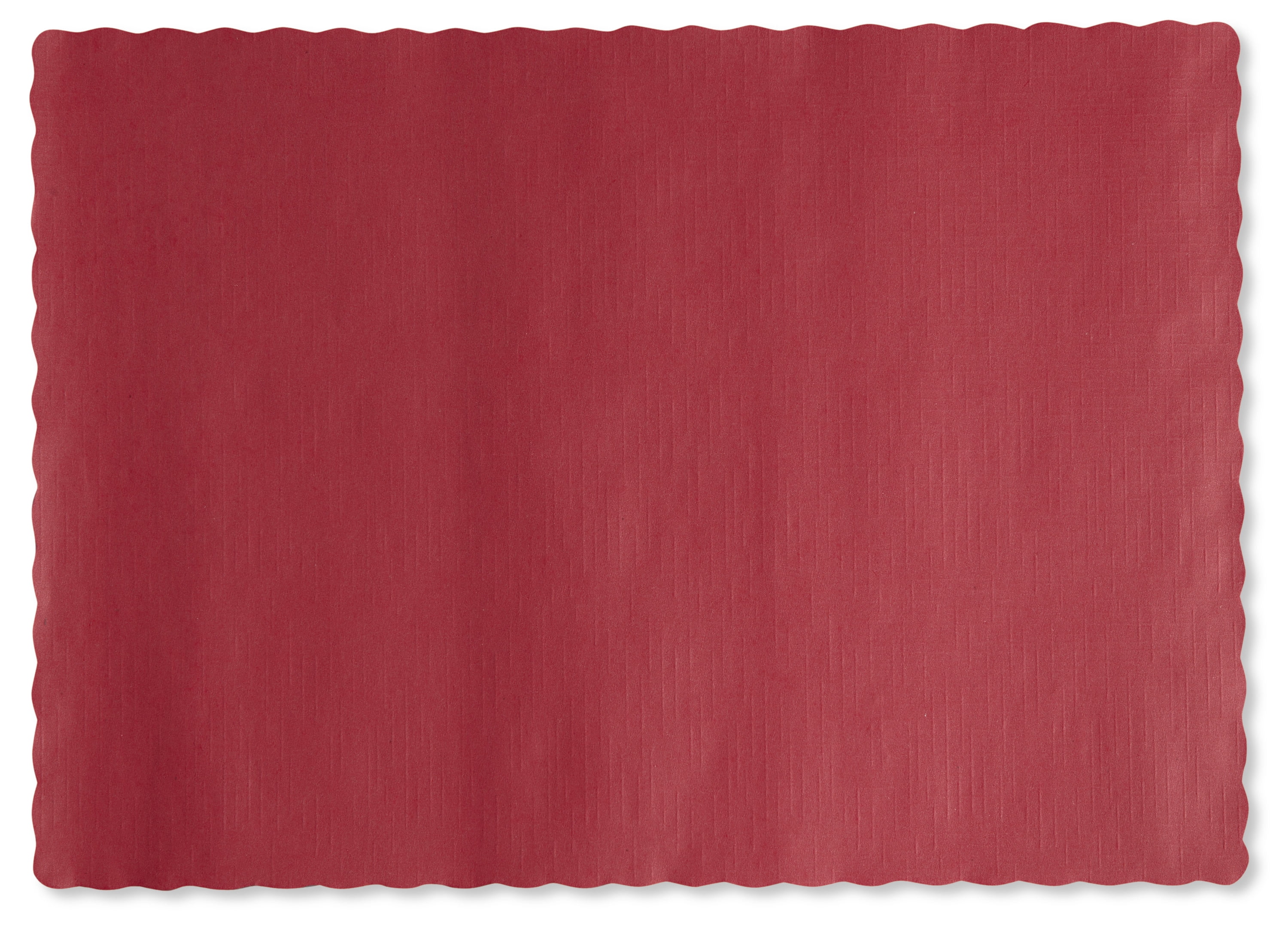 Hoffmaster Red Solid Color Scalloped Edge Placemats, 1000 count ...