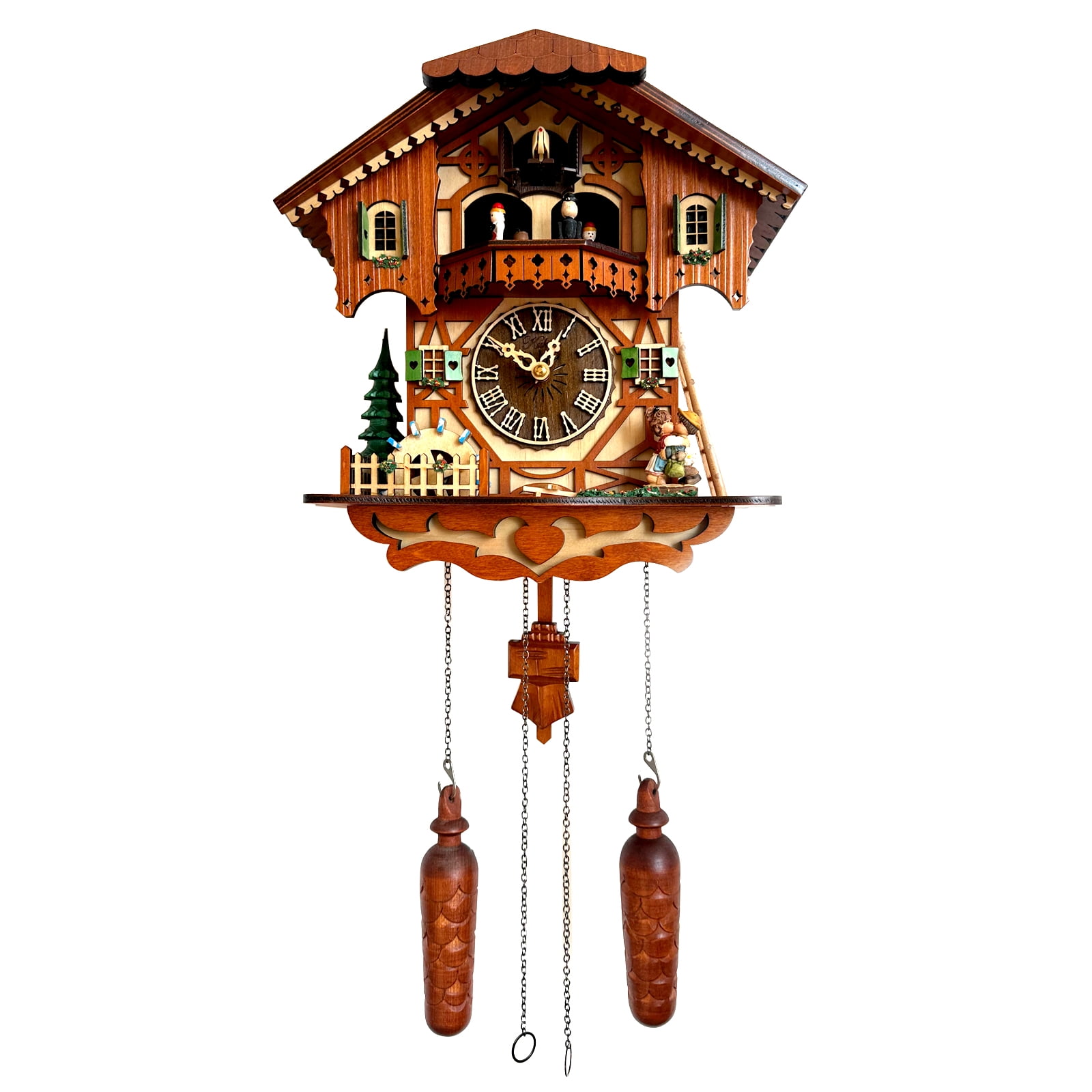 Hofford Cuckoo Clock Traditional Chalet Black Forest House Clock ...