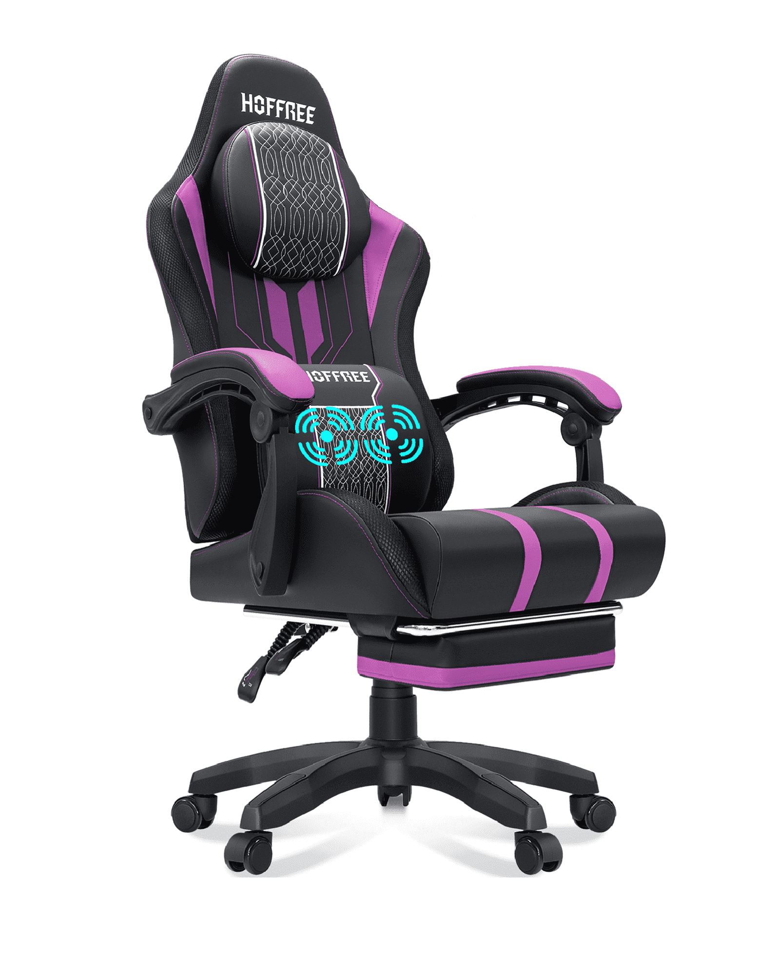 Hoffree Big and Tall Gaming Chair with Footrest Gamer Chair with ...