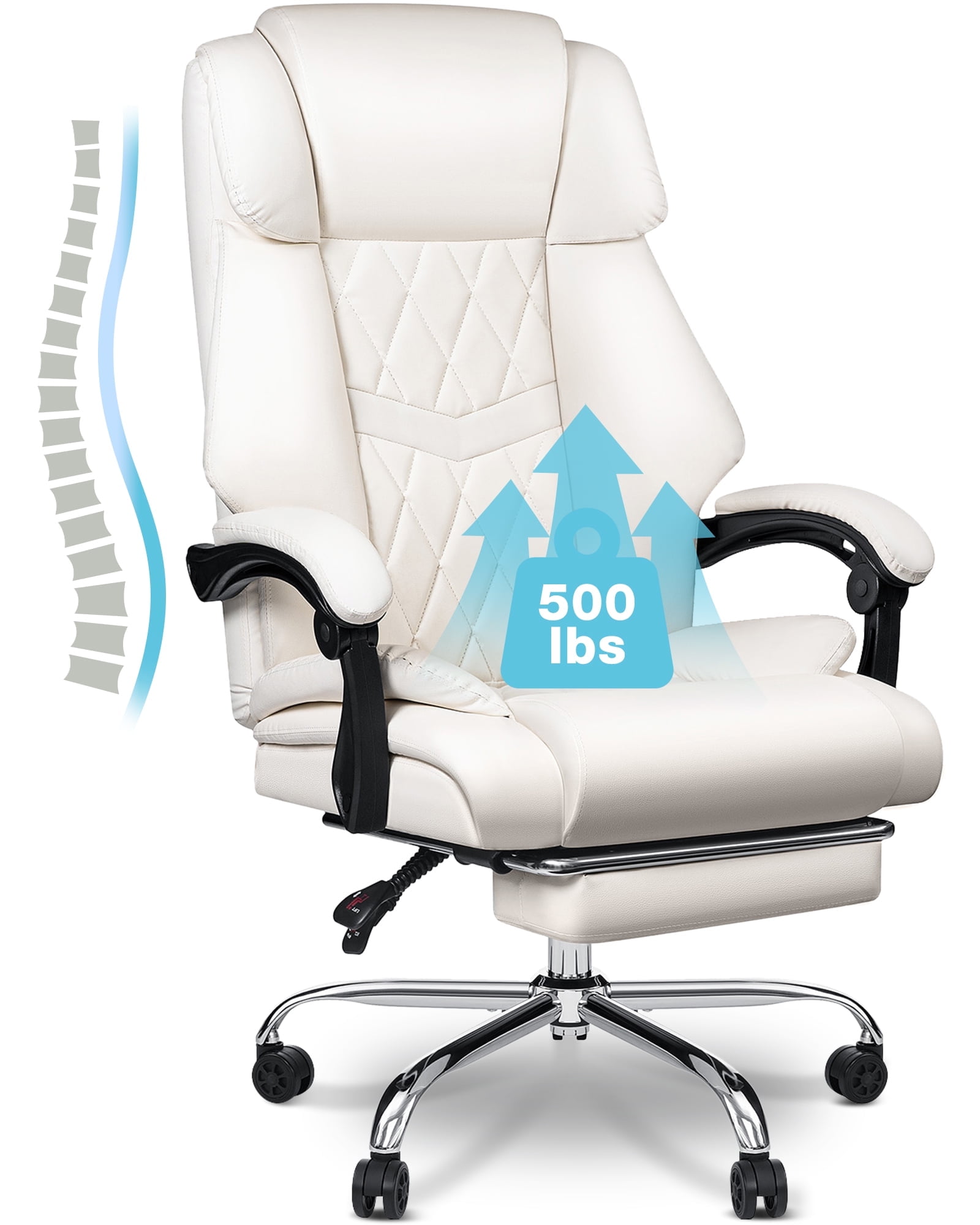 Hoffree Big and Tall Office Chair, 550lbs Executive Ergonomic Chair ...