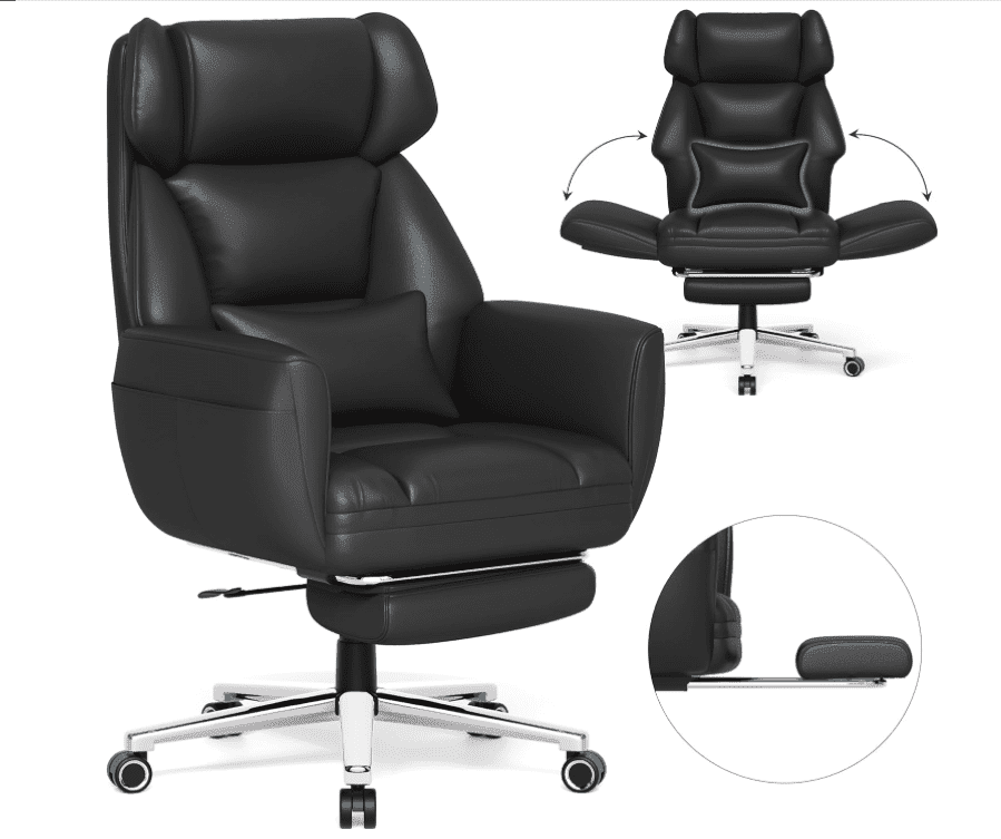 Hoffree Criss Cross Office Chair with Reversible Armrests, Big and Tall ...