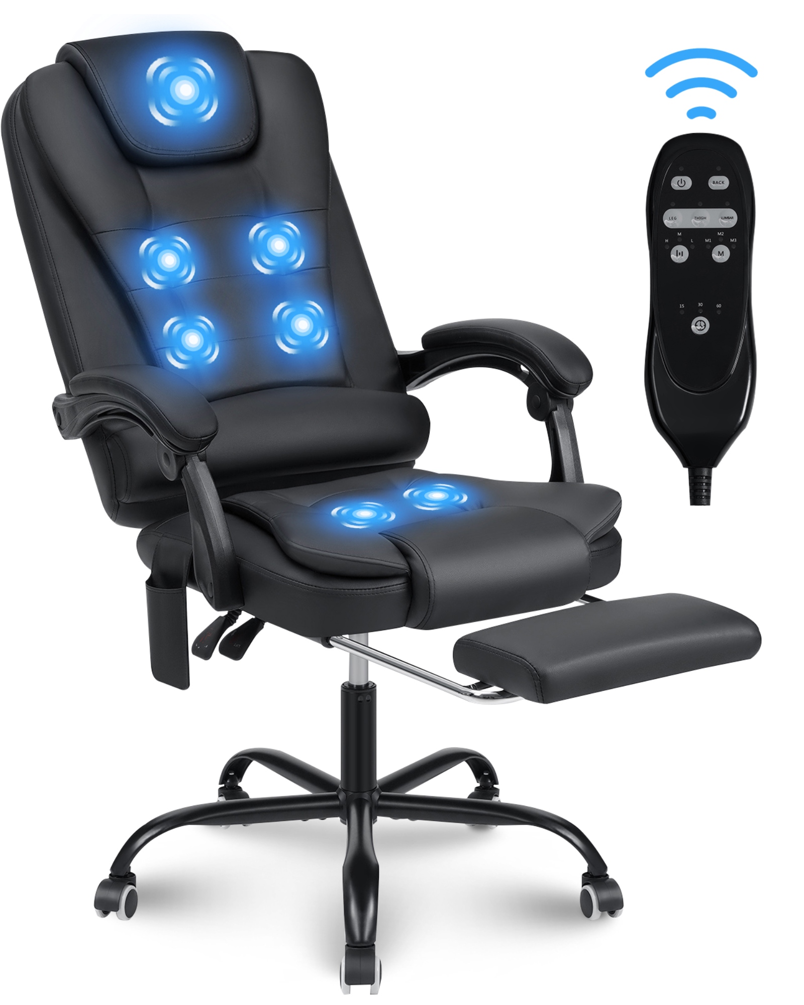 Highly Efficient Leatherette Office Chair, Black - Walmart.com