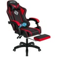Hoffree Gaming Chair Massage Video Game Chair with Footrest and Massage ...