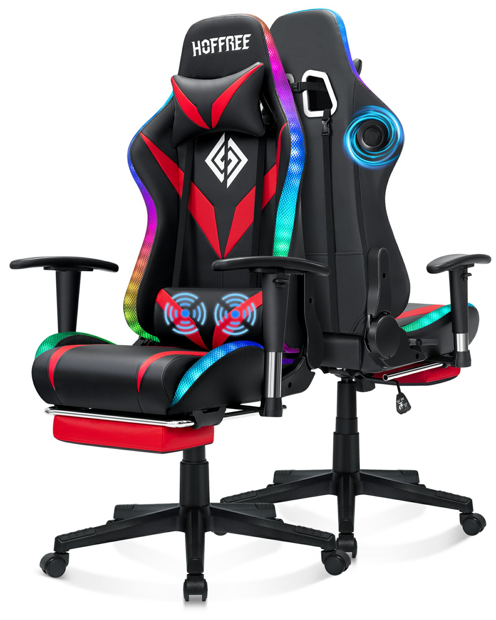GTPLAYER Gaming Chair with Footrest&Pocket Spring Cushion&Linkage ...