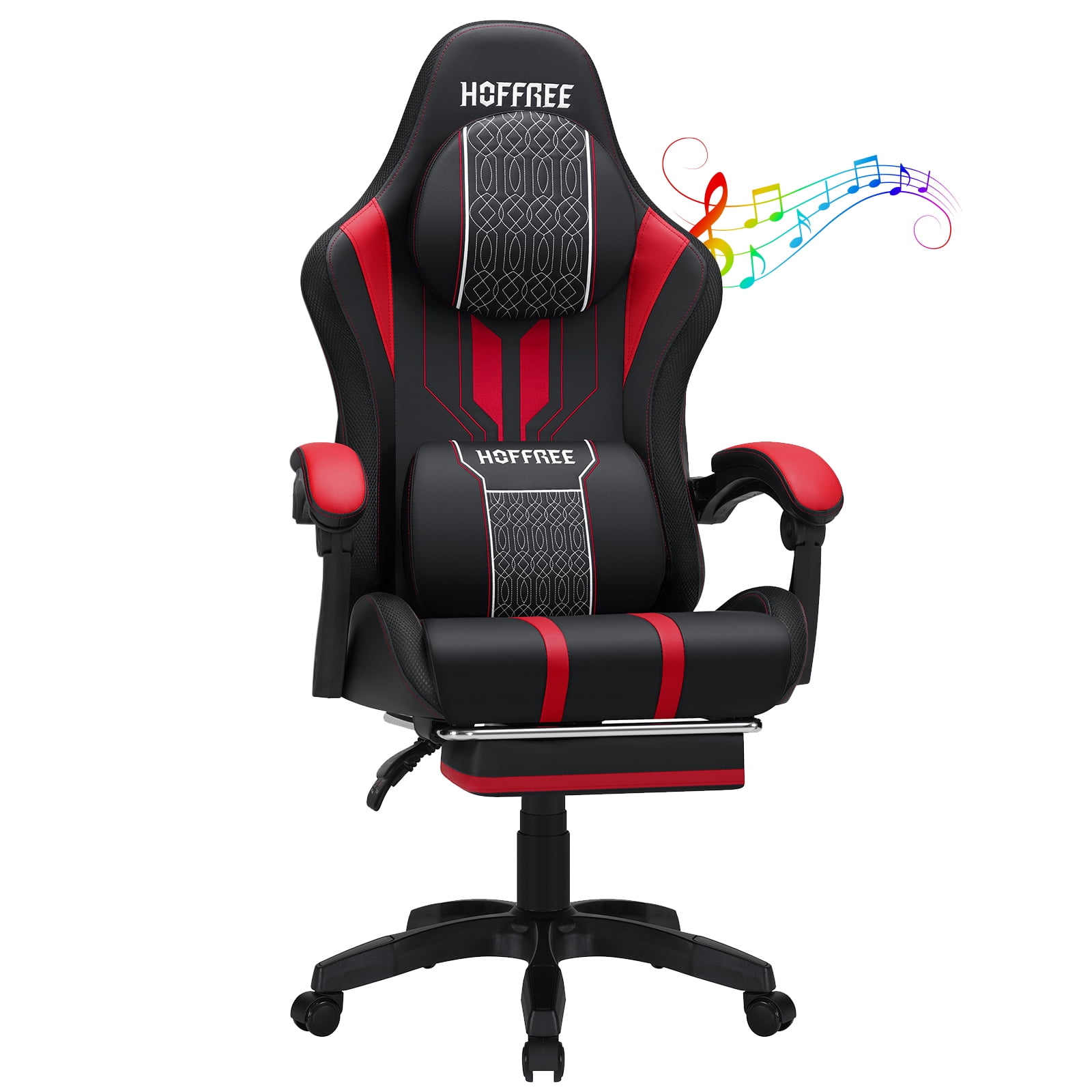 Hoffree Gaming Chair with Speakers High Duty Video Game Chairs with ...