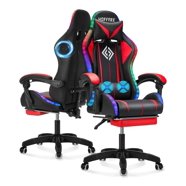 Goplus Massage Gaming Chair Reclining Swivel Racing Office Chair w ...