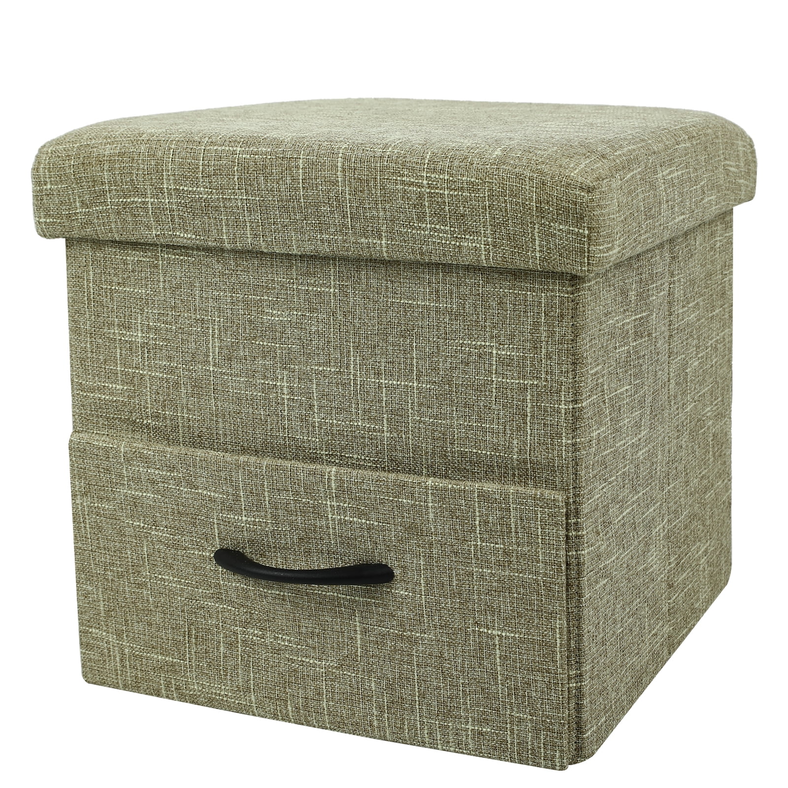 Hofitlead 15 Inch Storage Ottoman Cube, Folding Square Storage Ottoman ...