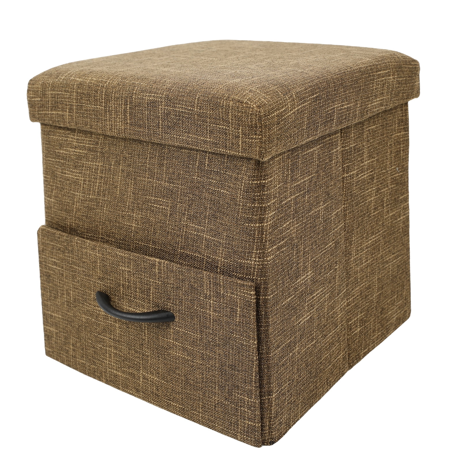 Hofitlead 15 Inch Storage Ottoman Cube, Folding Square Storage Ottoman ...