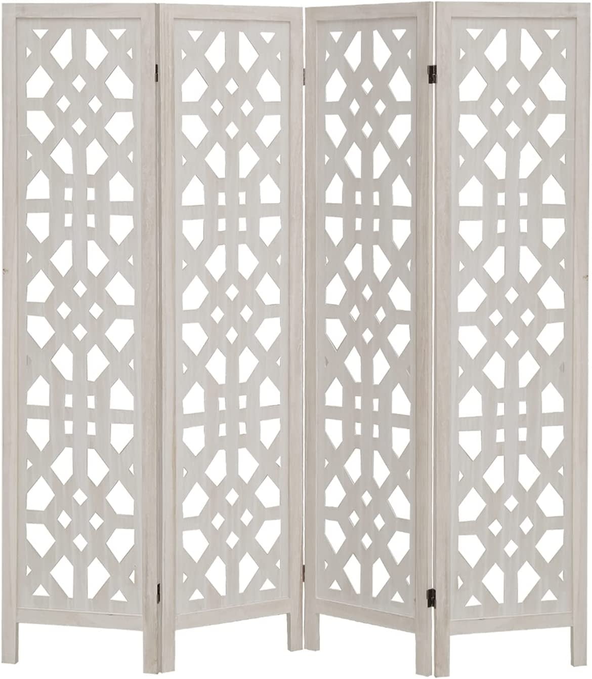 Hofitlead 4 Panel Room Divider, 5.6Ft Tall Cutout Room Dividers and ...