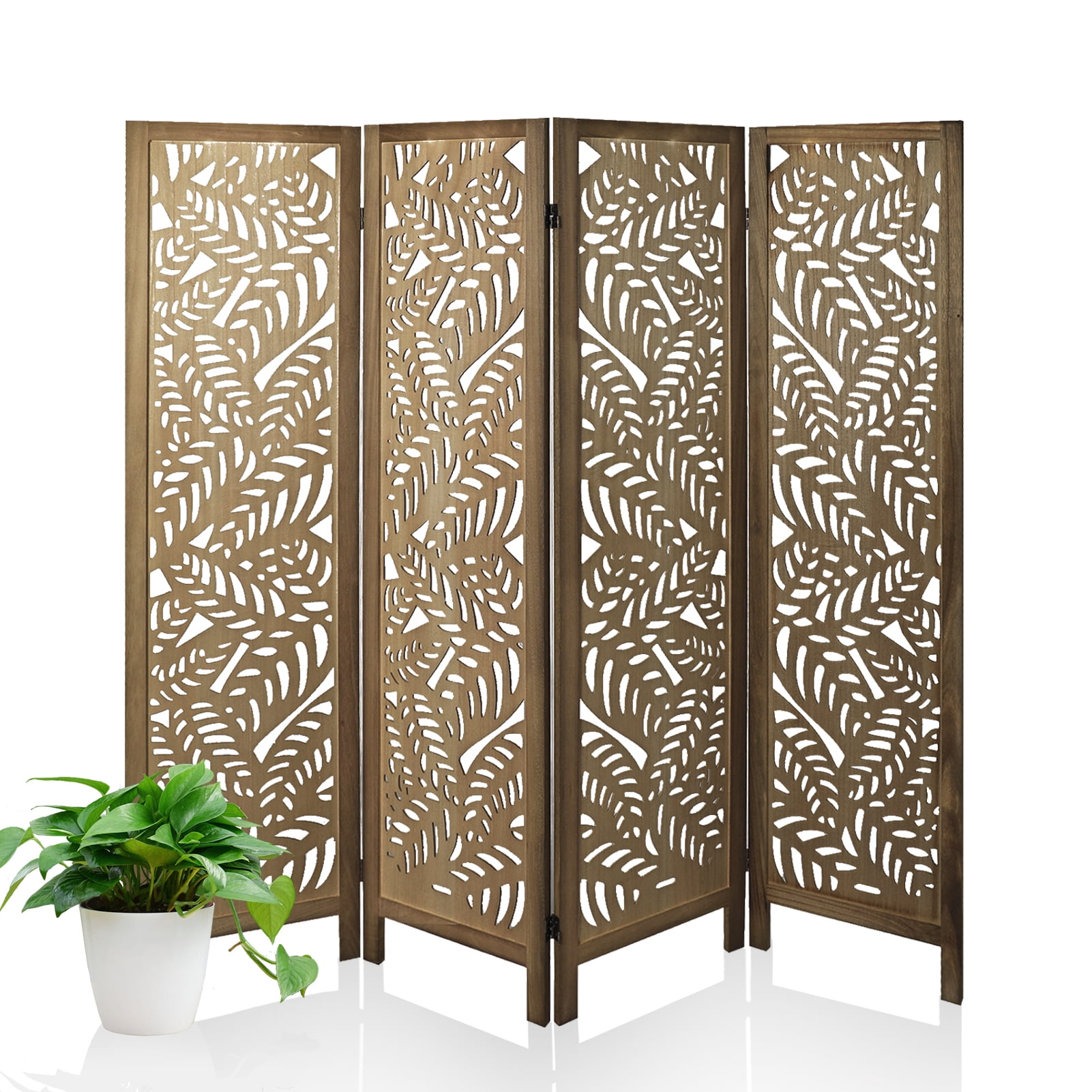 Hofitlead 4 Panel Room Divider, 5.6Ft Tall Folding Privacy Screens ...