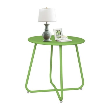 Noble House Iron Patio End Accent Table, Lassen Outdoor Metal 16 Inch ...