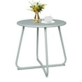 Hofitlead Waterproof Metal Outdoor Side Table, Small Round Patio End ...
