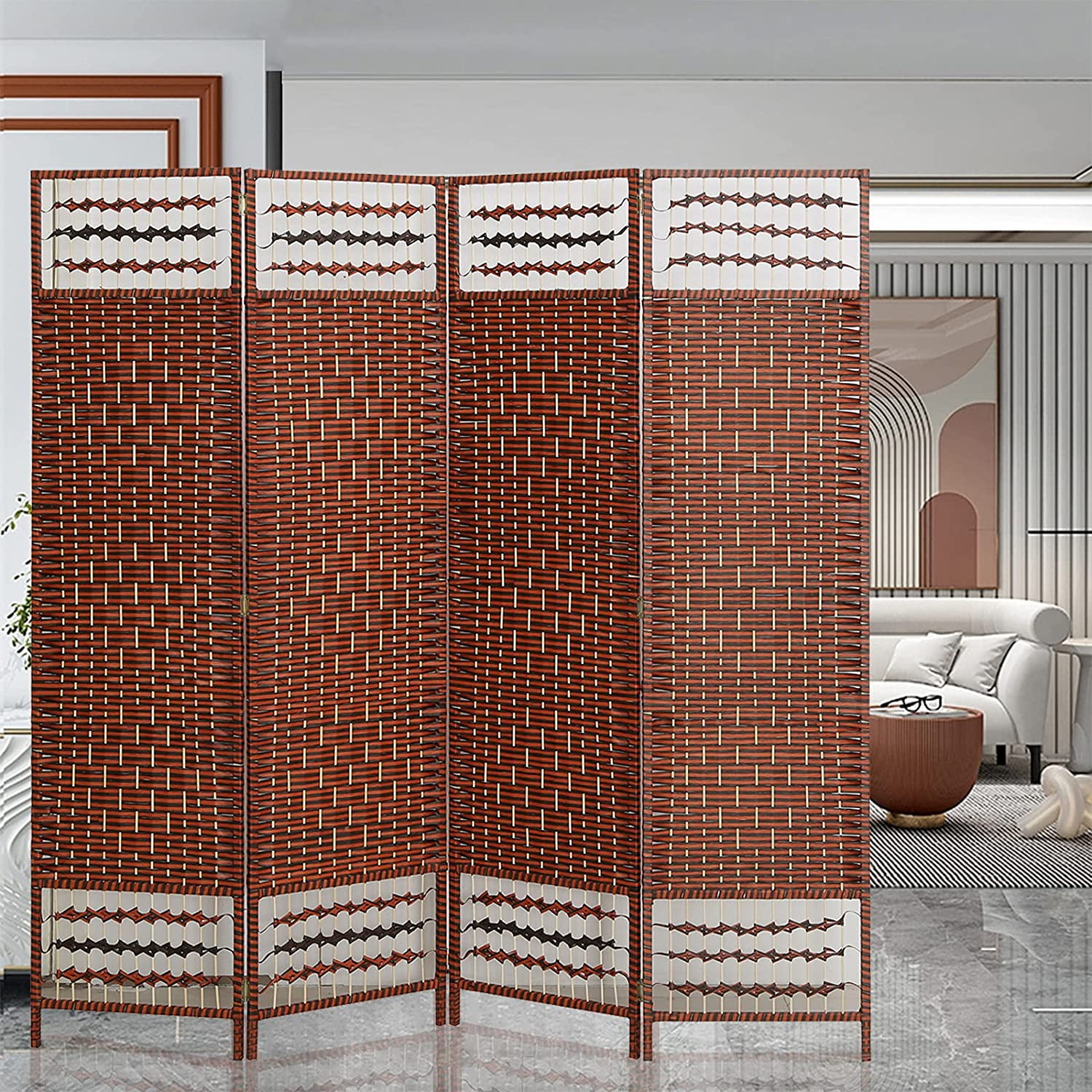 Hofitlead Room Divider, 4 Panels Privacy Screen, 6 Ft Folding Privacy ...