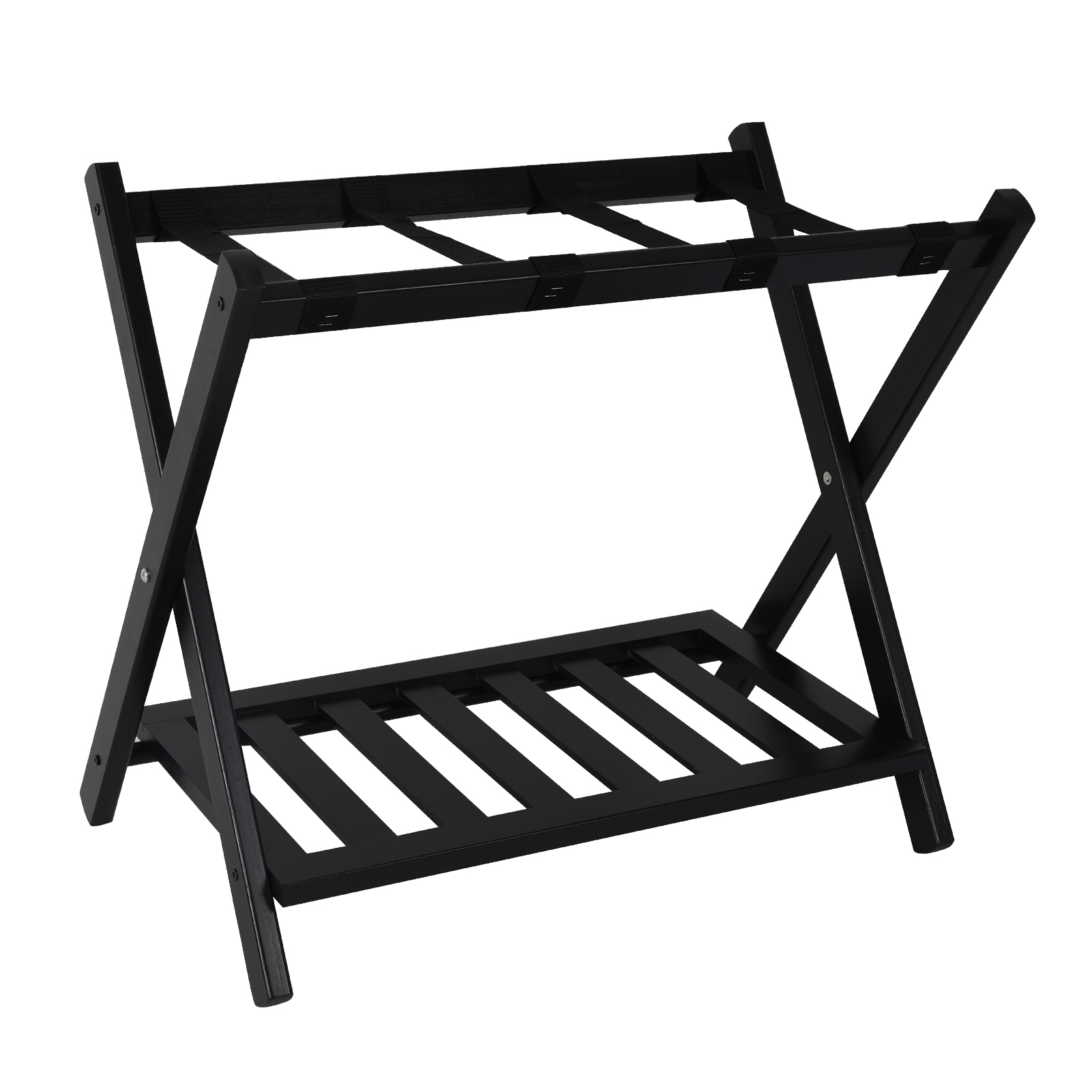 Hofitlead Wooden Luggage Rack, Folding Luggage Rack Suitcase Stand with ...