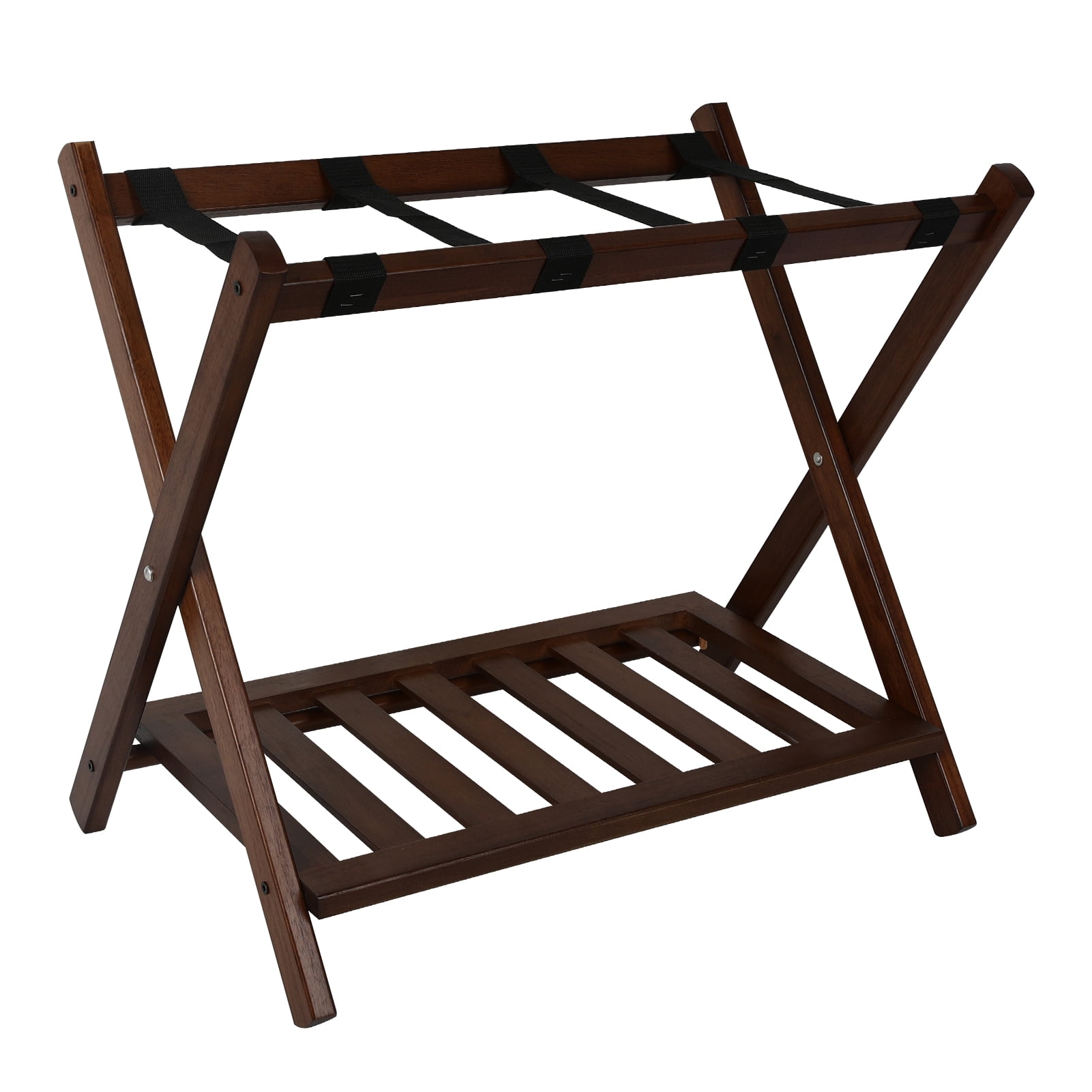 Hofitlead Wooden Luggage Rack, Folding Luggage Rack Suitcase Stand with ...