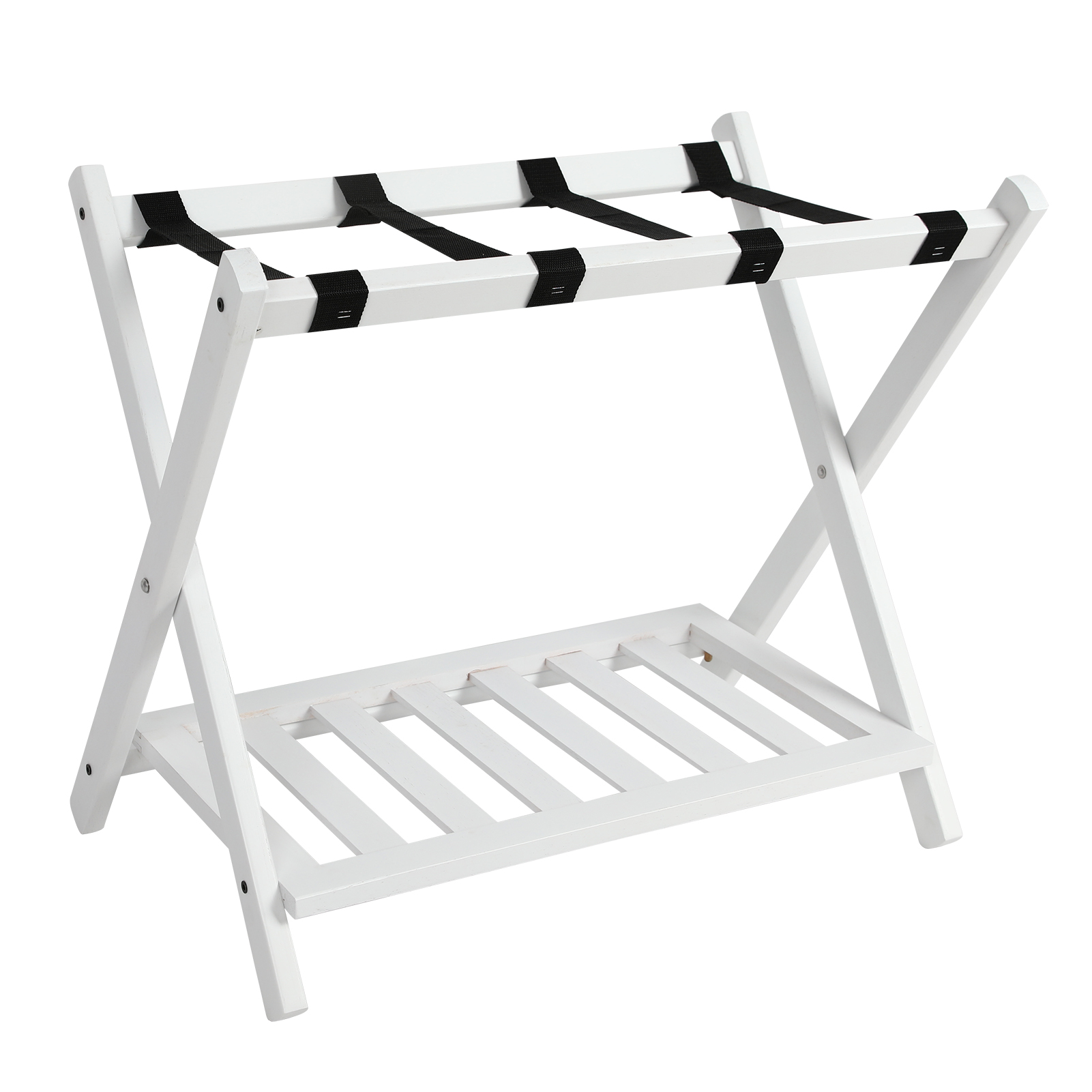 Hofitlead Wooden Luggage Rack, Folding Luggage Rack Suitcase Stand with ...