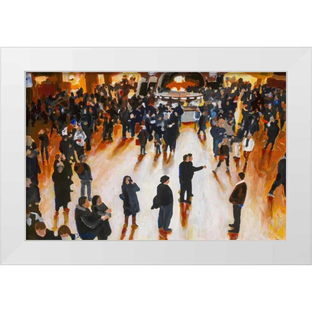 Hofstra,HJ 24x17 White Modern Wood Framed Museum Art Print Titled ...