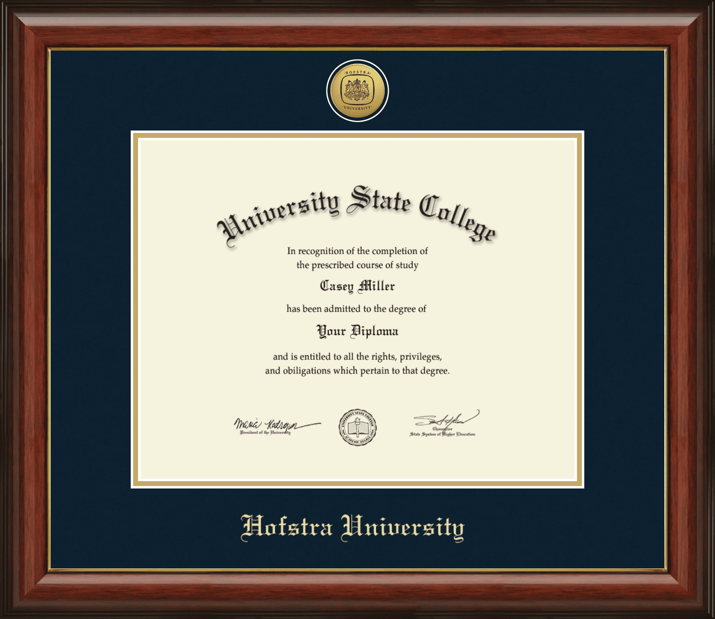 Hofstra University Diploma Frame, Document Size 14" x 11" - Walmart.com