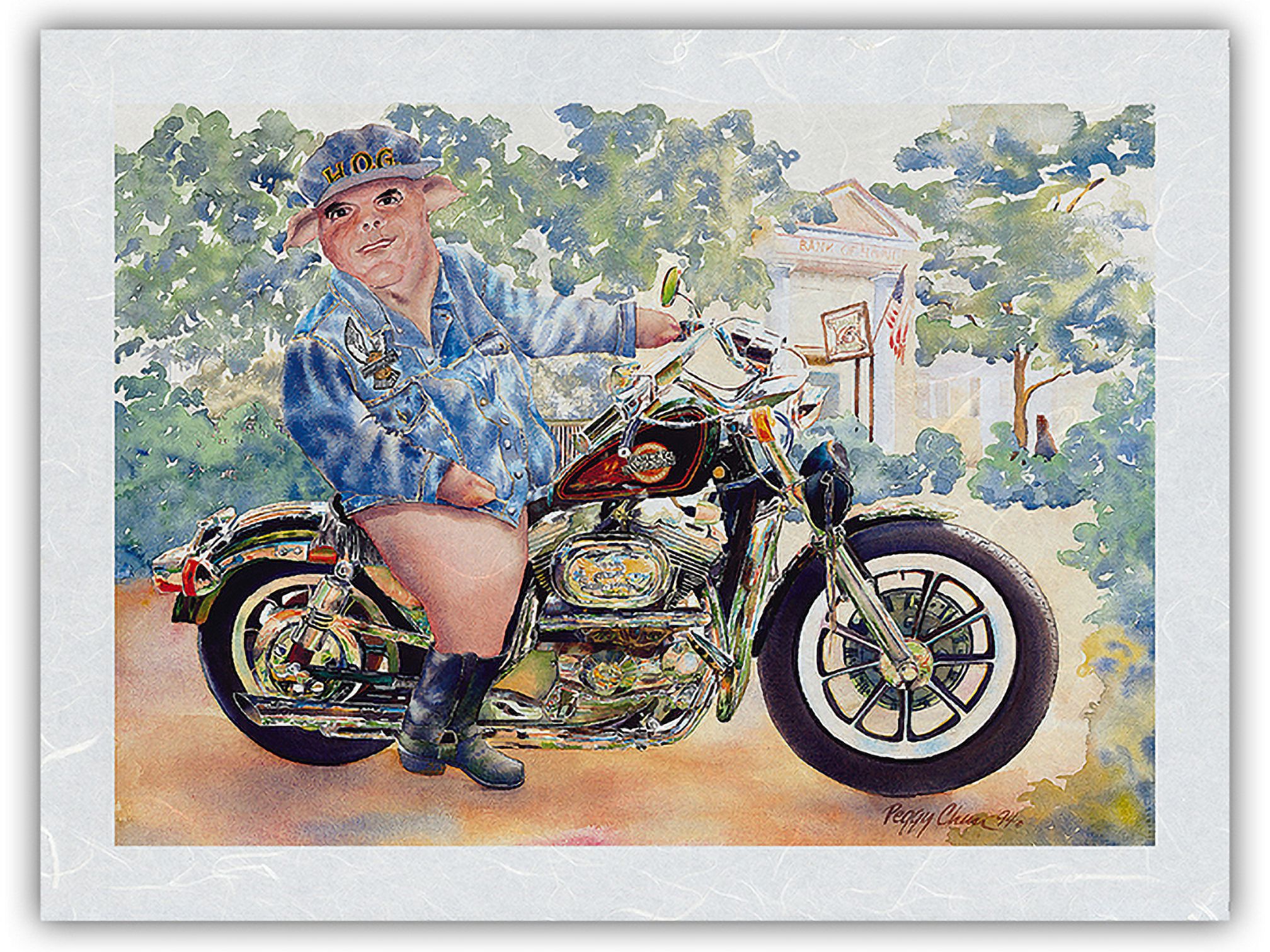 Hog - Hawaiian Pua’a Motorcycle Rider - From an Original Hawaii ...
