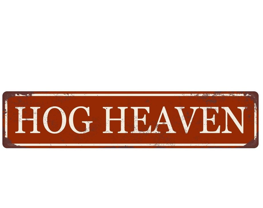Hog Heaven Metal Sign Pet Pig House Sign Backyard Pigs Funny Pig Pen ...