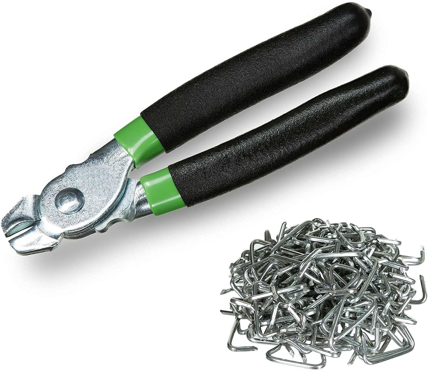 Hog Ring Pliers Kit (200 Pack of 3/4" Galvanized Steel Hog Rings ...