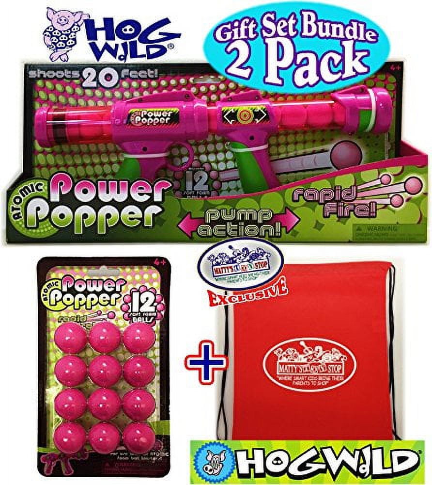 Hog Wild Atomic Pink Power Popper Pump Action Blaster, with Pink Soft ...
