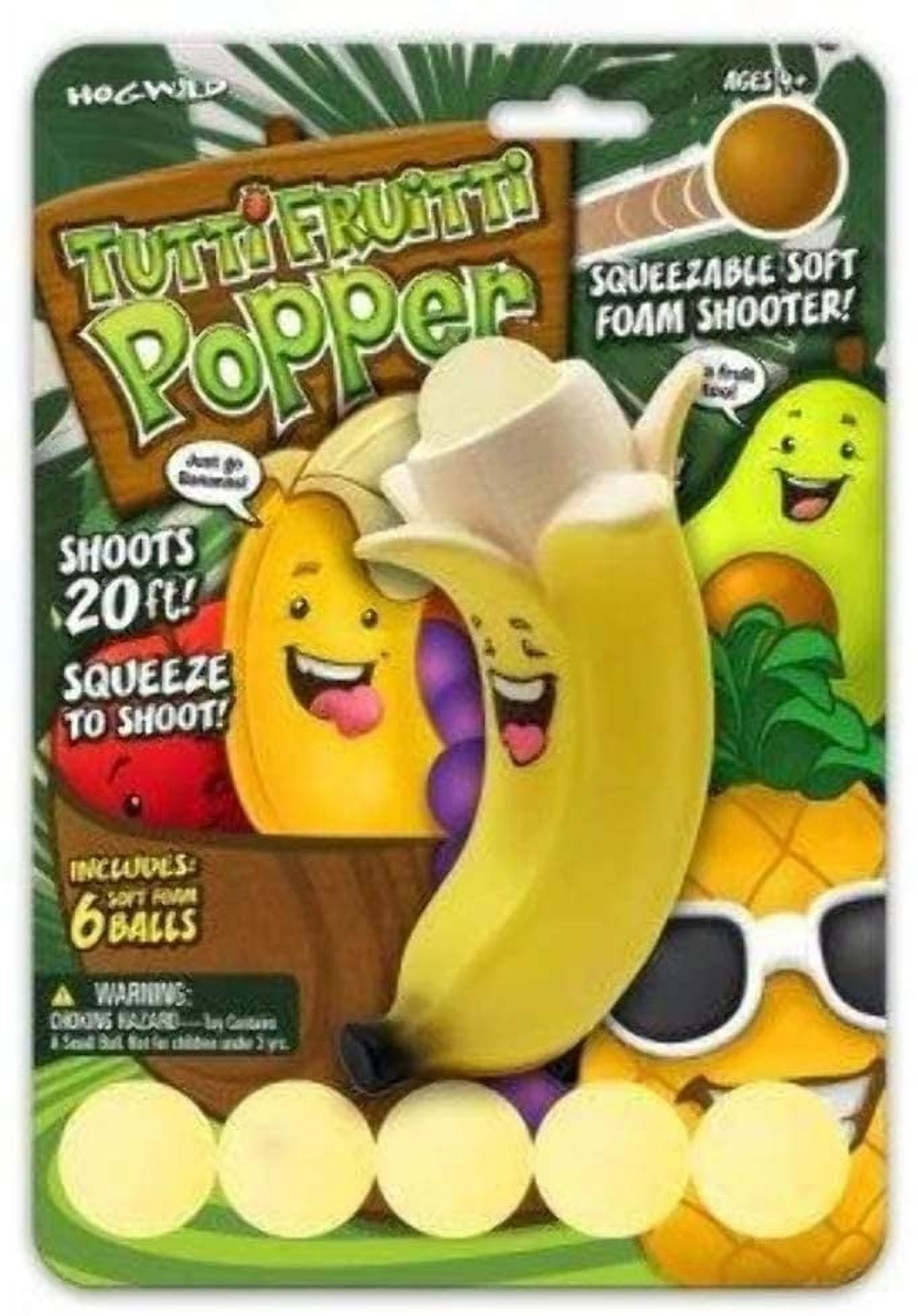 Hog Wild Banana Popper Toy, Shoots Foam Balls! - Walmart.com