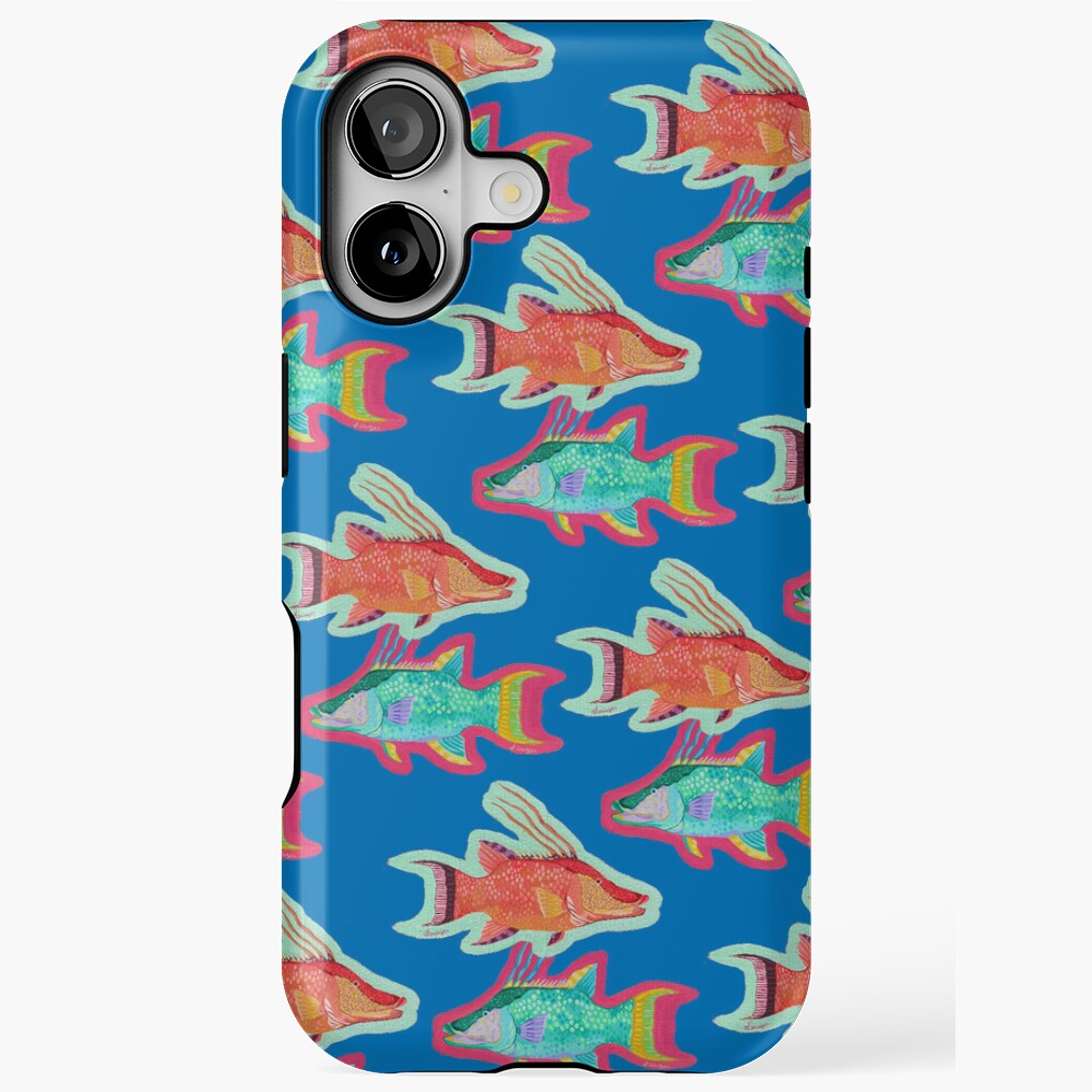 Hog Wild Dark Blue Ocean Fishing Angler Inspired Tough Phone Case with ...