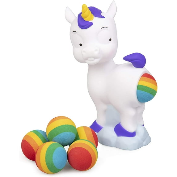 Hog Wild Novelty Toy: Squeeze Shooting Unicorn Popper with Foam Balls ...