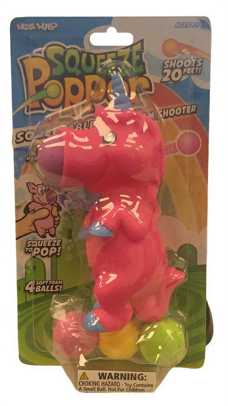 Hog Wild Squeeze Popper, Pink Unicorn Toy - Walmart.com
